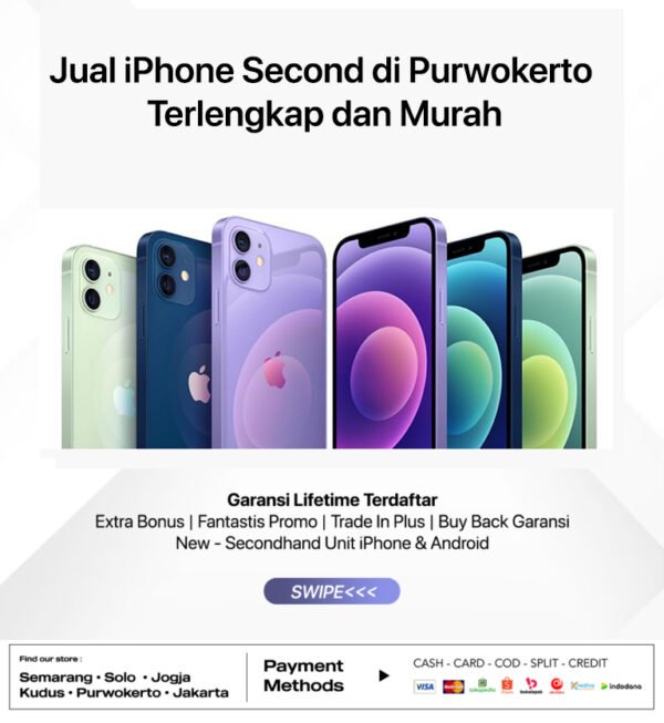 Jual iPhone Second di Purwokerto Terlengkap dan Murah - IBGADGETSTORE