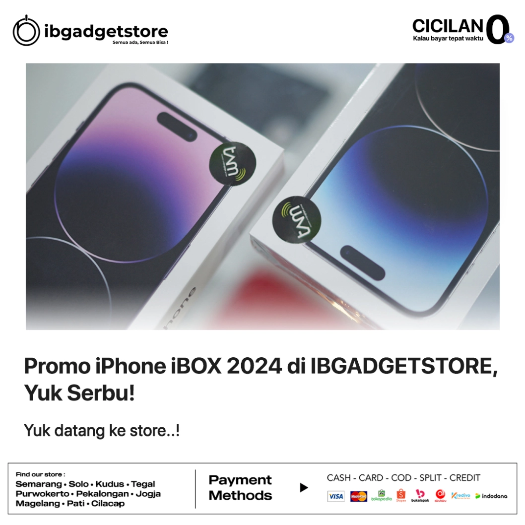 Promo iPhone iBOX 2024 di IBGADGETSTORE, Yuk Serbu! - IBGADGETSTORE