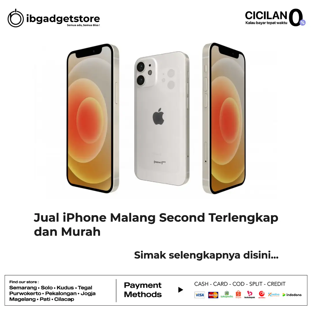 Jual iPhone Malang Second Terlengkap dan Murah - IBGADGETSTORE